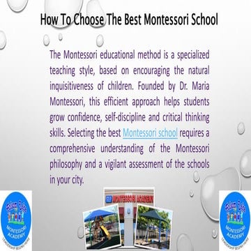 How to choose the best Montessori school | PDF