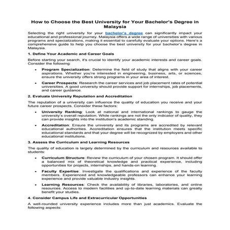 Why Malaysia & University Malaysia of Computer Science Are Top Choices ...