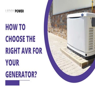 How to Choose the Right AVR for Your Generator | PPT