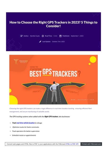 GPS Buyer's Checklist | PDF