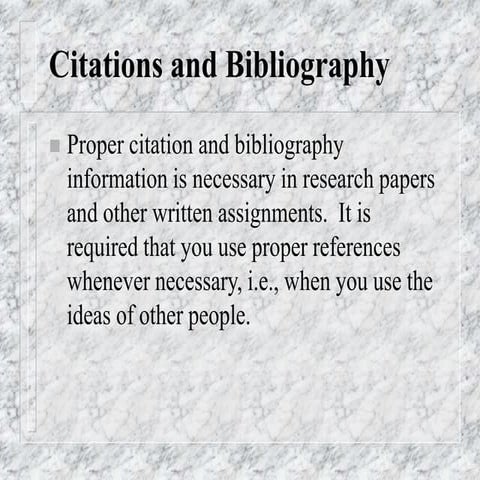 introduction to citation and reference methods | PPT
