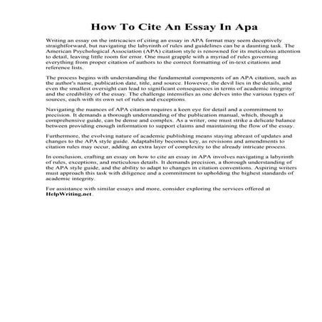 How To Cite An Essay In Apa.pdf