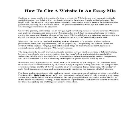 How To Cite A Website In An Essay Mla.pdf