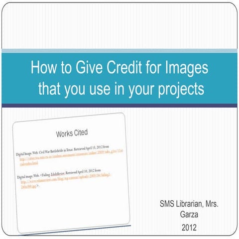 How to Cite Images - SMS | PPTX | Internet | Computing