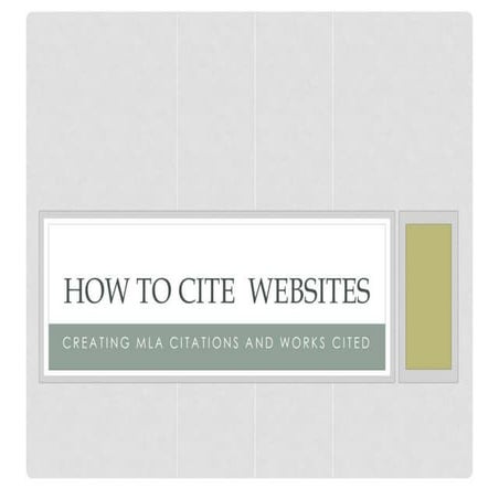 How To Cite Websites | PDF