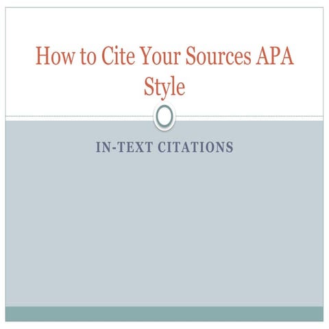 How to Cite Your Sources APA Style - In-Text Citations-edited.pptx