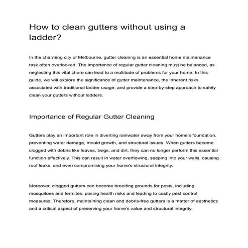 How to clean gutters without using a ladder.pdf