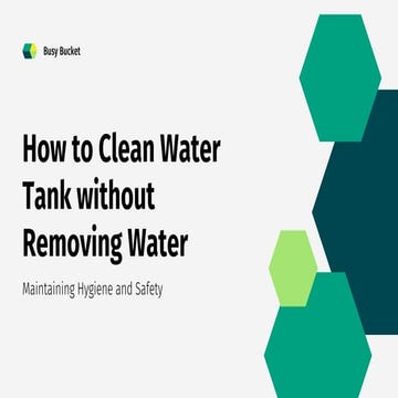 How to Clean Water Tank without Removing Water | PDF