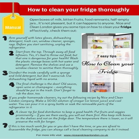 How to clean your fridge thoroughly - Manual | PDF