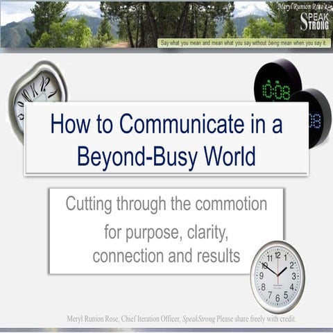 How to communicate in a beyond busy world | PPT