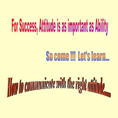 How to Communicate with Right Attitude.ppt