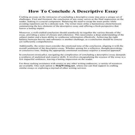 How To Conclude A Descriptive Essay.pdf