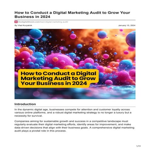 How to Conduct a Digital Marketing Audit to Grow Your Business in 2024 ...