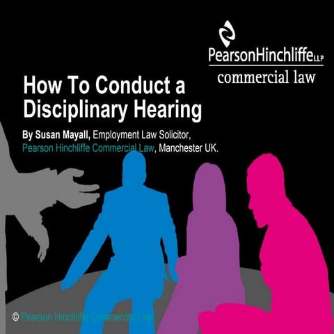 How to Conduct a Disciplinary Hearing. Referencing the ACAS Code of ...