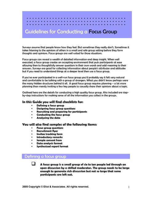 Focus group discussion | PPTX