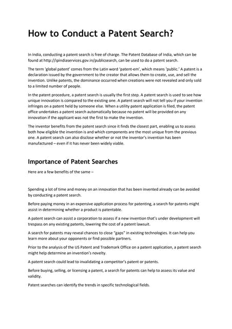 Patent search | PPT | Search | Internet