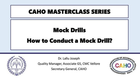 Mock drill | PPTX | First Aid | Injuries