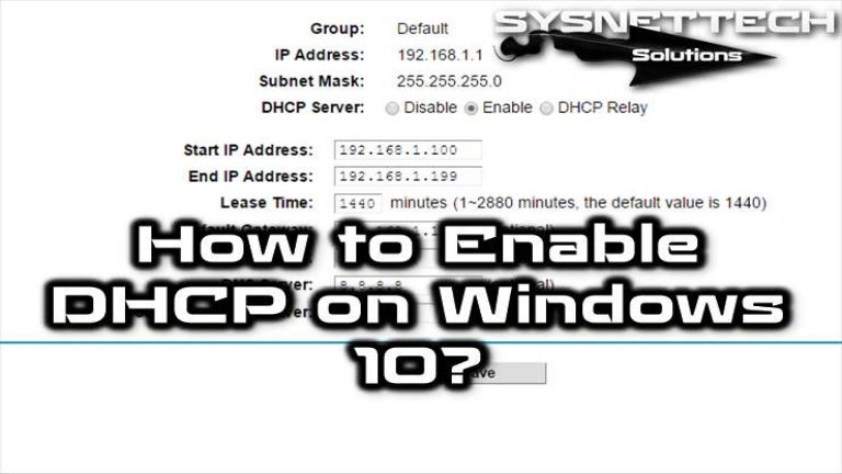 How To Configure Dhcp On Windows 10 8 7 Dhcp Configuration