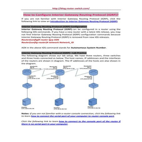 How To Configure Interior Gateway Routing Protocol Igrp Pdf 8080