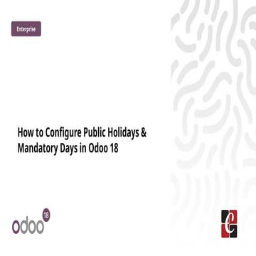 How to Configure Public Holidays & Mandatory Days in Odoo 18 | PPTX