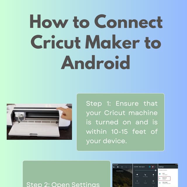 How to Connect Cricut Maker to Android ? | PDF
