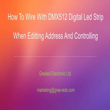 How to connect wire with dmx512 led strips | PPT