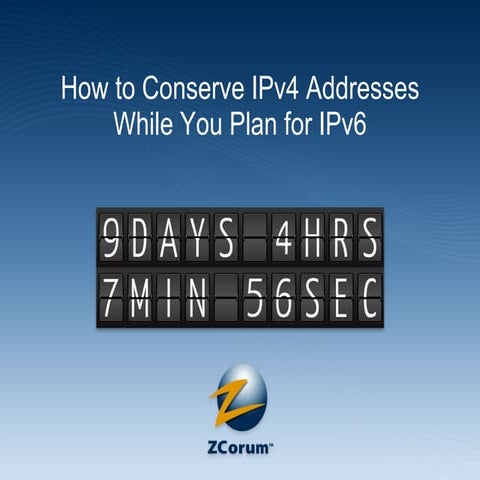 How to Conserve IPv4 Addresses | ODP
