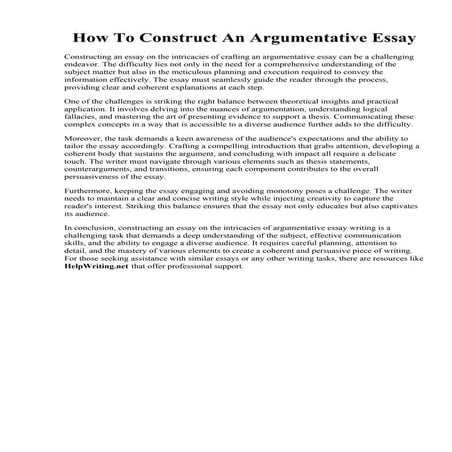 How To Construct An Argumentative Essay.pdf