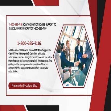 1–800–385–7116 How to Contact McAfee Support to Cancel Your ...