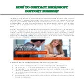 How to contact microsoft support number