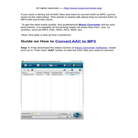 How to convert aac to mp3 | DOC
