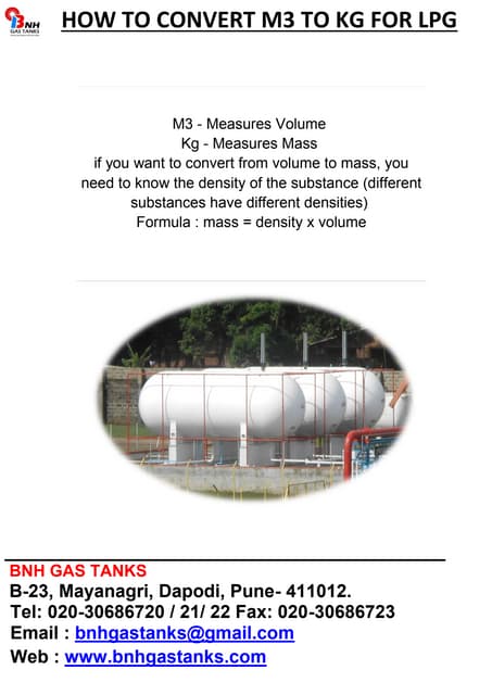How to calculate the mass of lpg in lpg spherical tank | PDF | Physics ...
