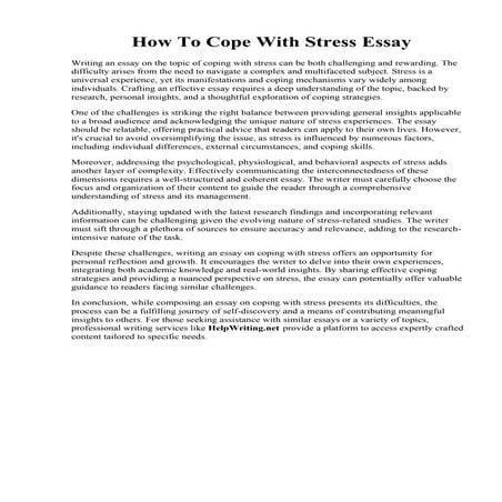 How To Cope With Stress Essay.pdf
