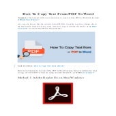 How to copy text from pdf to word