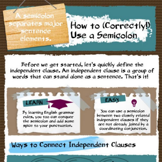 How to (Correctly) Use a Semicolon | PDF