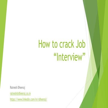 How to crack an interview | PPT