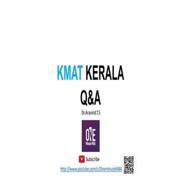 How to crack kmat Q&A Session | PPT
