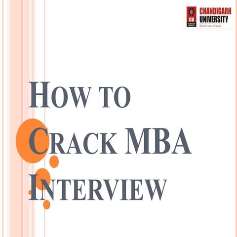 How to Crack MBA Interview | PPTX