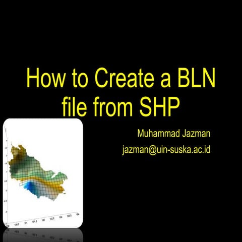 How to create a bln file from shp | PPTX