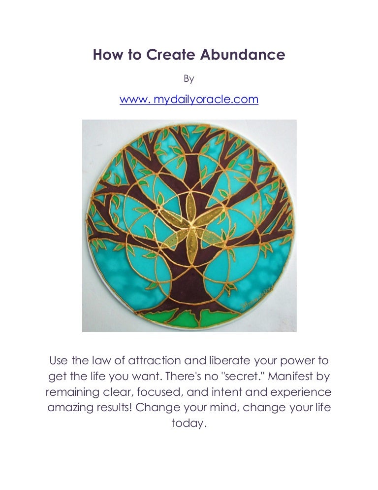 How To Create Abundance-Mydailyoracle