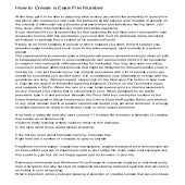 How to Create a Case File Number