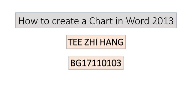 How To Create A Chart In Word 2013 | Ppt