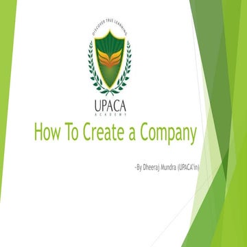 How to create a company | PPTX