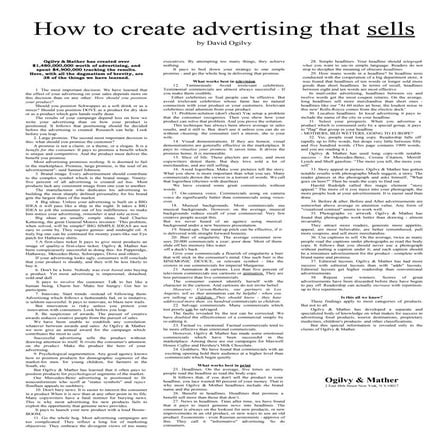 How to create advertising that sells | PDF