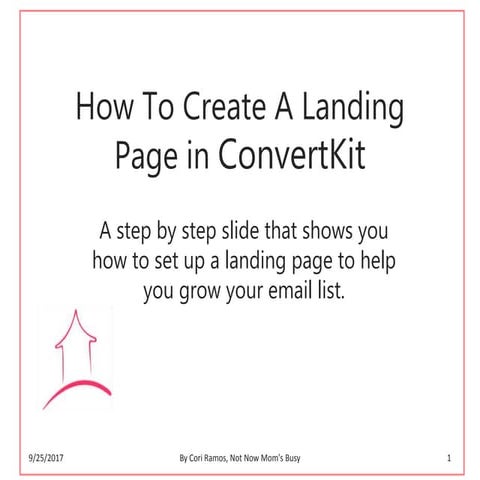 How to create a landing page in ConvertKit | PPT
