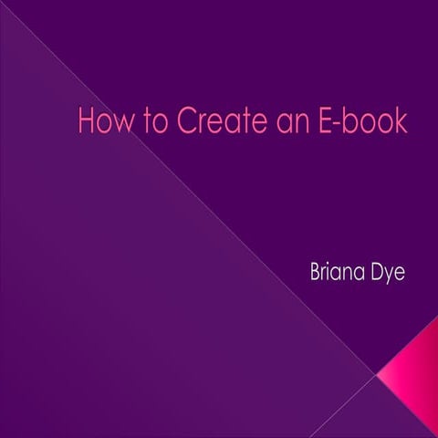 How to create an e book | PPTX | Desktop Publishing | Computer Software ...