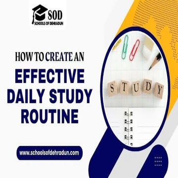 How to Create an Effective Daily Study Routine | PPTX