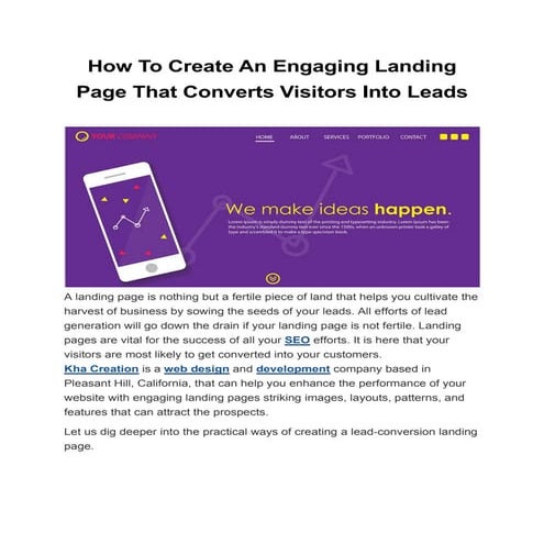How to create an engaging landing page that converts visitors into ...