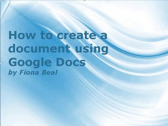 Introduction to google docs1 | PPTX