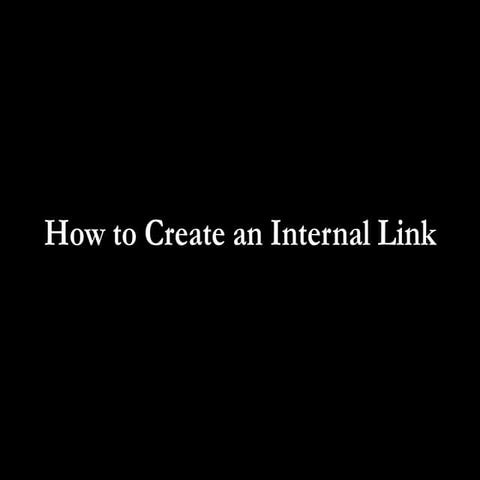 How to create an internal link | PPTX